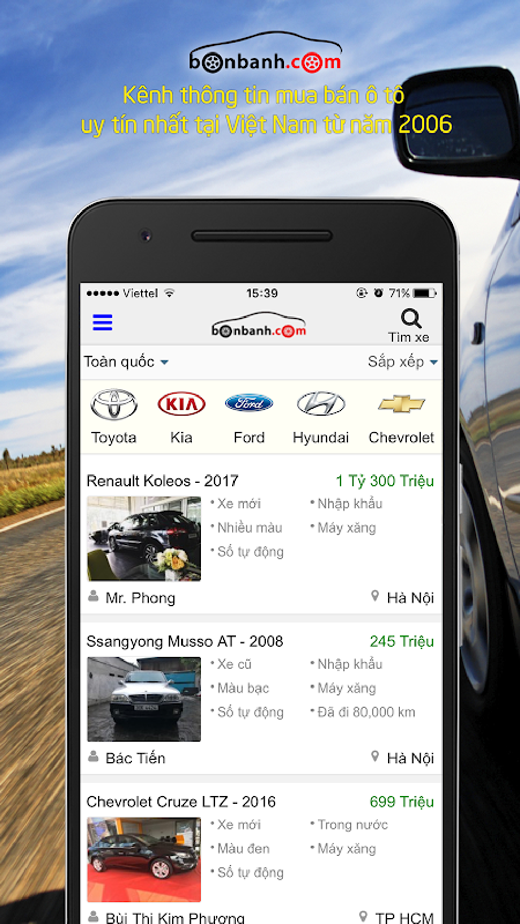 Bonbanh - Mua bán ô tô APK for Android - Download