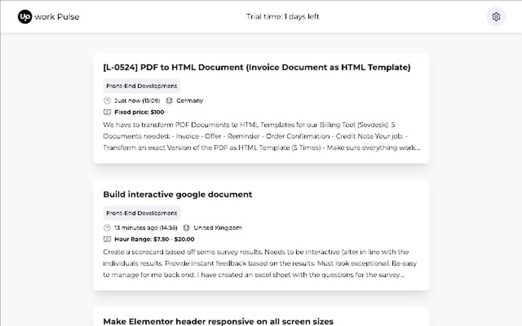 Upwork Pulse for Google Chrome - Extension Download