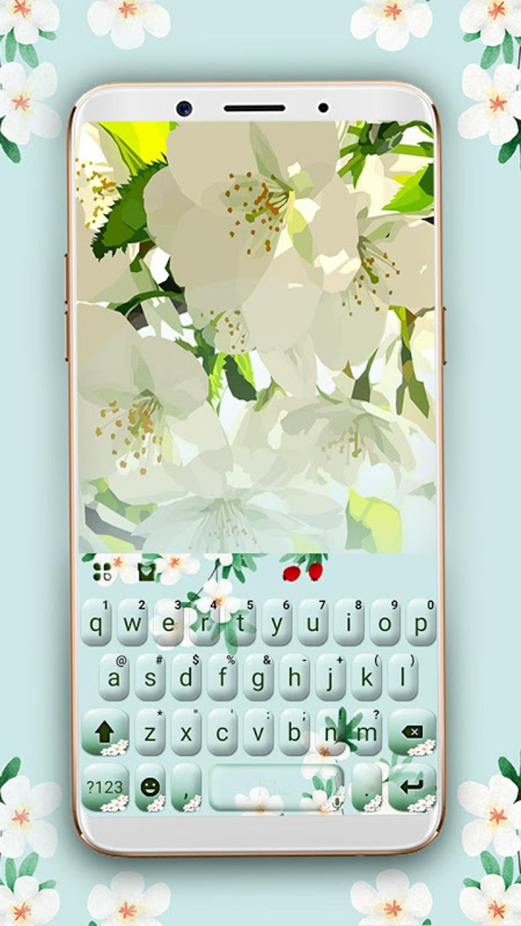 Girly Charming Floral Keyboard Theme APK for Android - Download