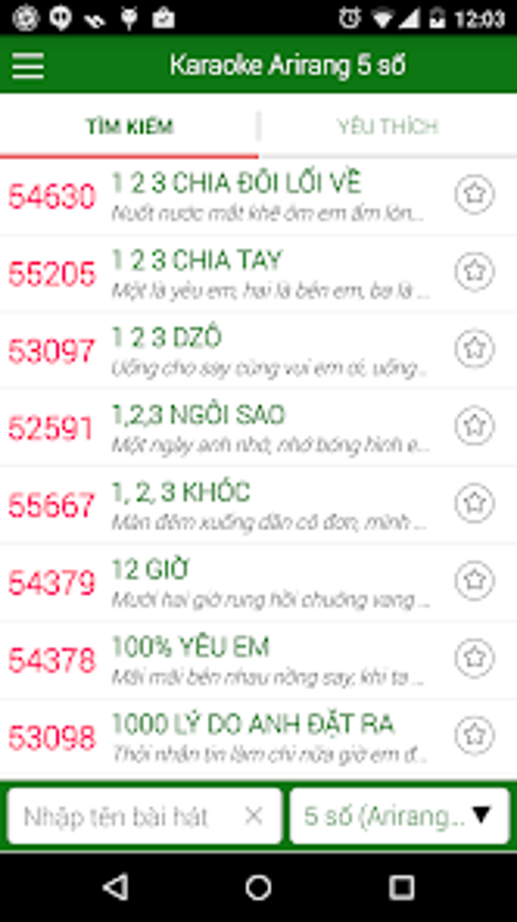 Karaoke Arirang 5 so para Android - Descargar
