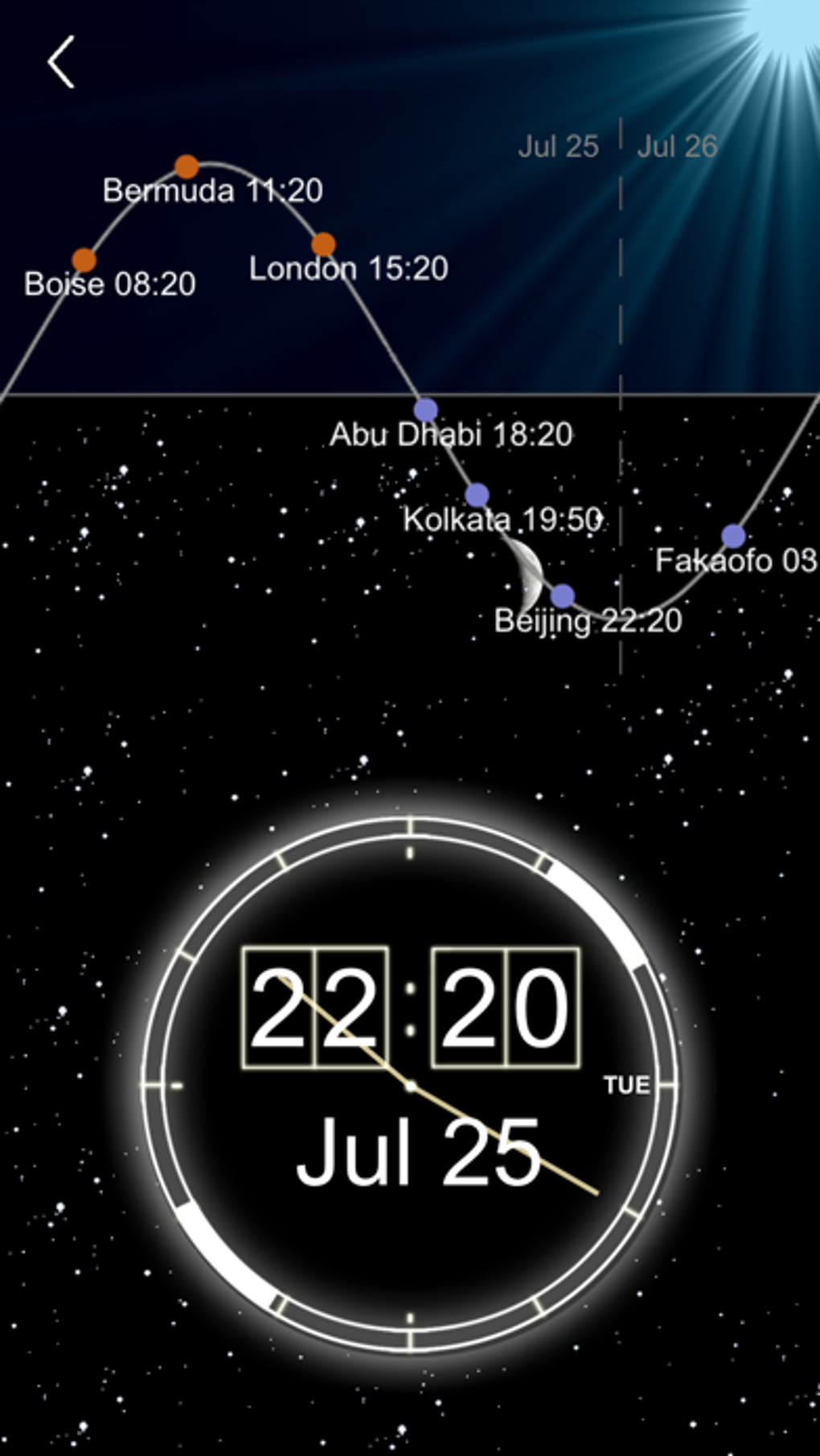 World Clock - Time Zone Wheel para iPhone - Descargar