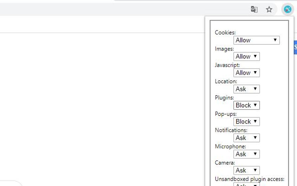 Content Settings for Google Chrome - Extension Download