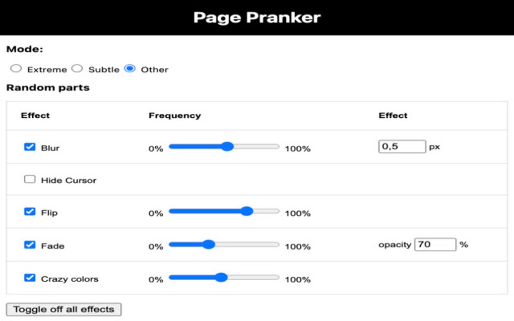 Page Pranker pour Google Chrome - Extension Télécharger