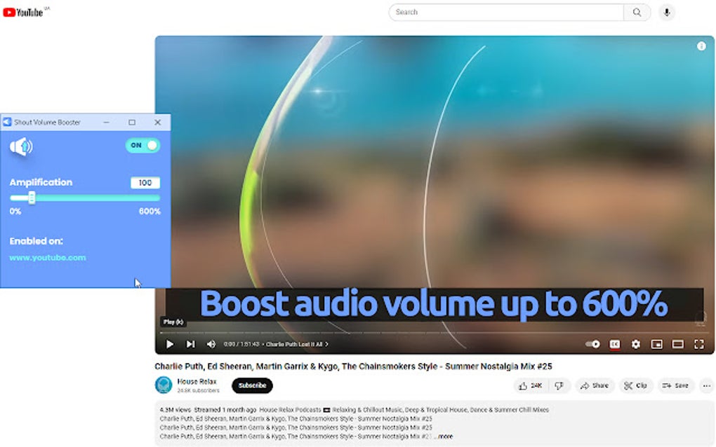 Super Great Volume Booster cho Google Chrome - Tiện ích mở rộng Tải về