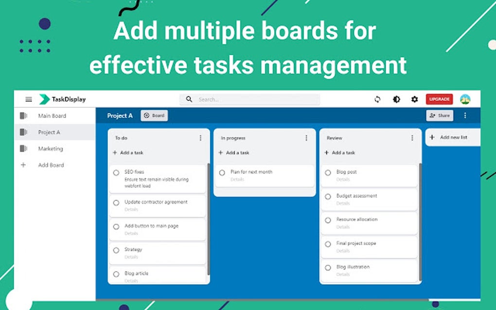 TaskDisplay - Full Screen for Google Tasks (Tasksboard) Google Chrome 용 ...