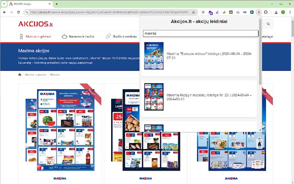 Akcijos.lt - akcijų leidiniai สำหรับ Google Chrome - ส่วนขยาย ดาวน์โหลด