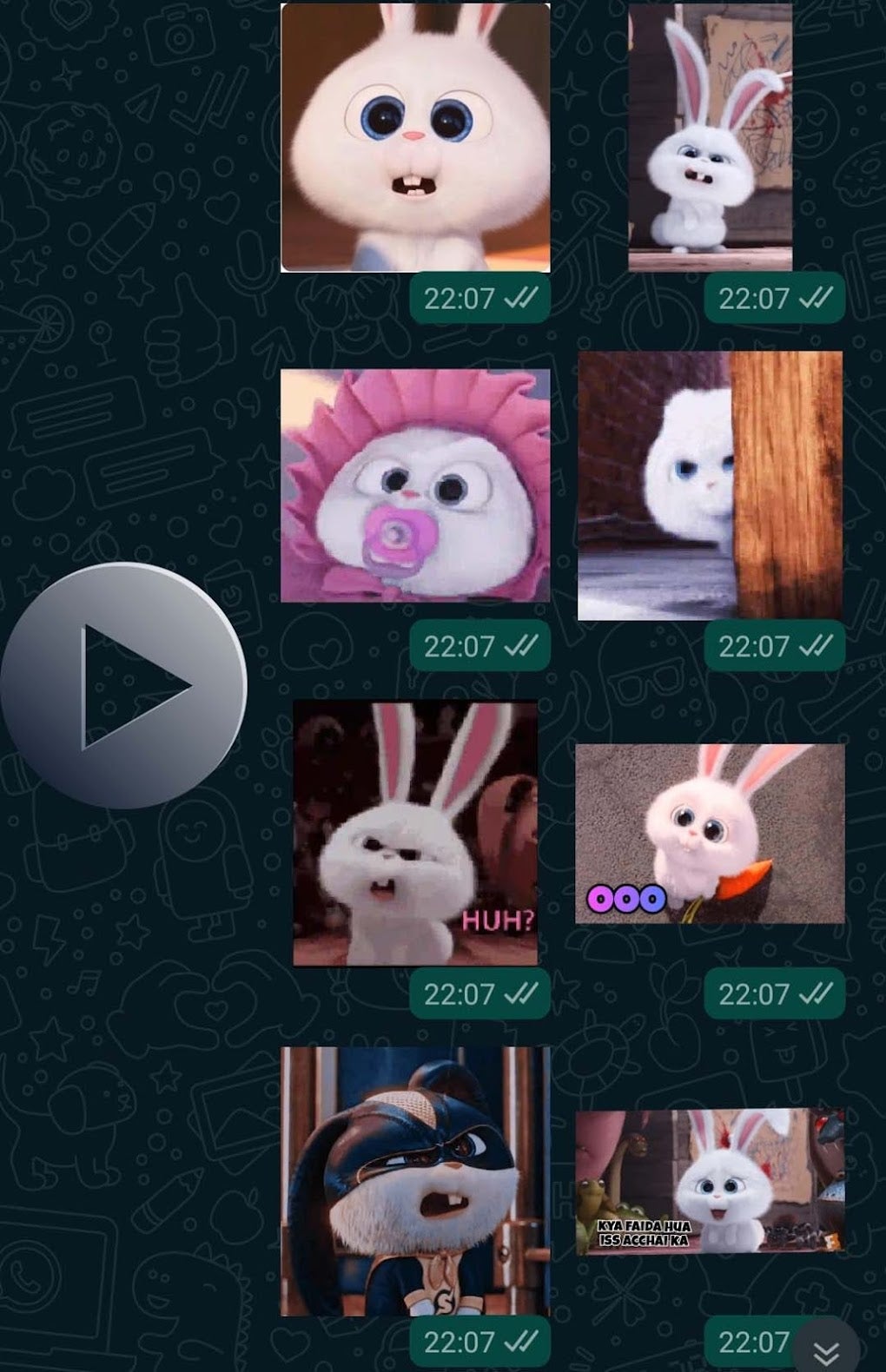 Snowball Rabbit Stickers Animated WAStickerApps for Android - Download