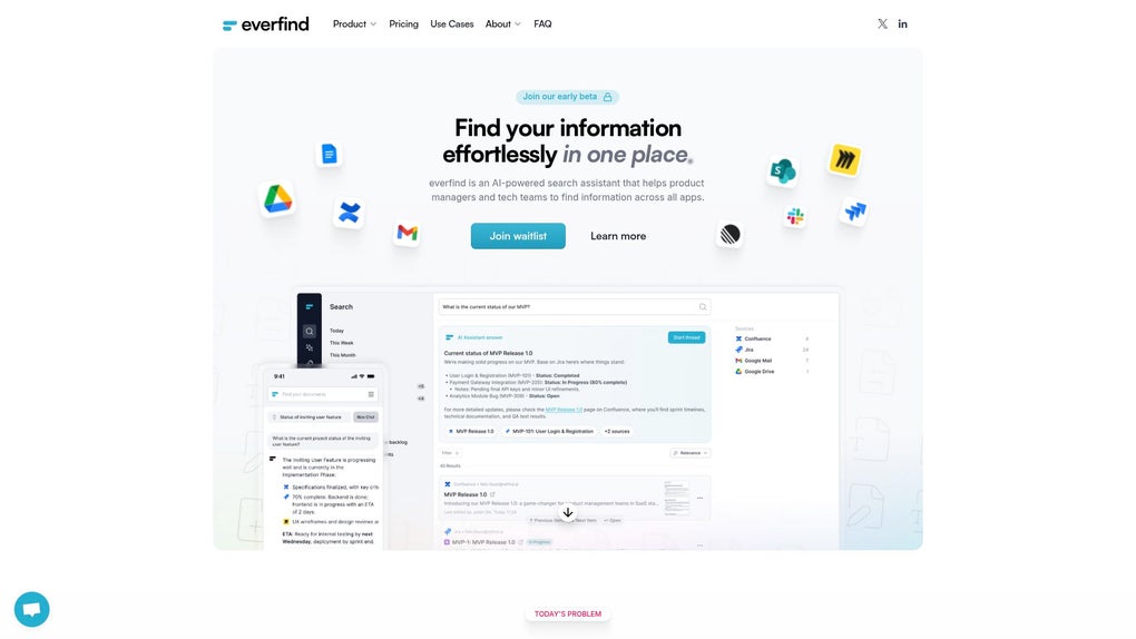 everfind para Productividad de IA: evaluación, características y casos de uso
