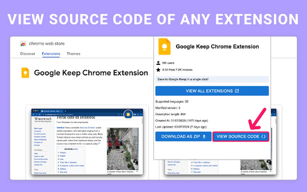 Chrome Extension Source Viewer für Google Chrome - Erweiterung Download