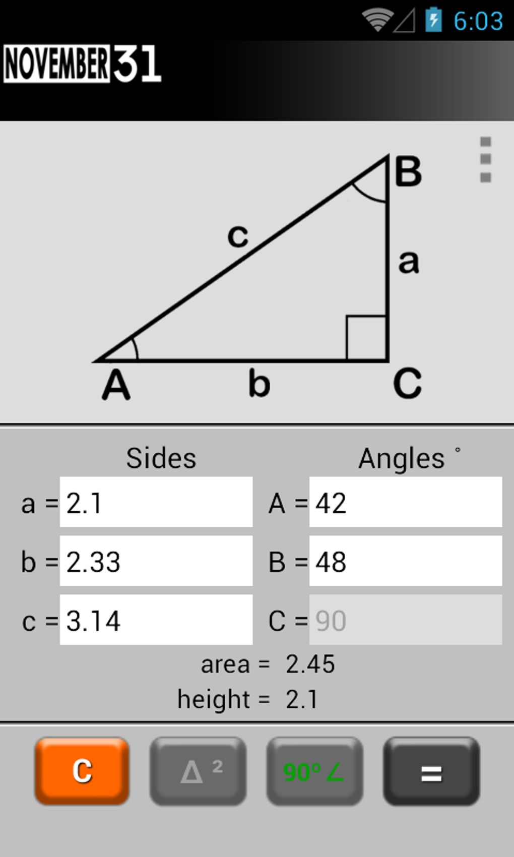 Triangle Calculator APK สำหรับ Android - ดาวน์โหลด