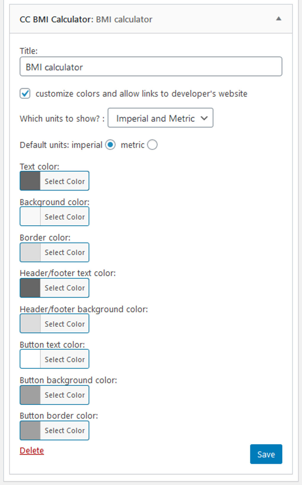 CC BMI Calculator para WordPress - Descargar
