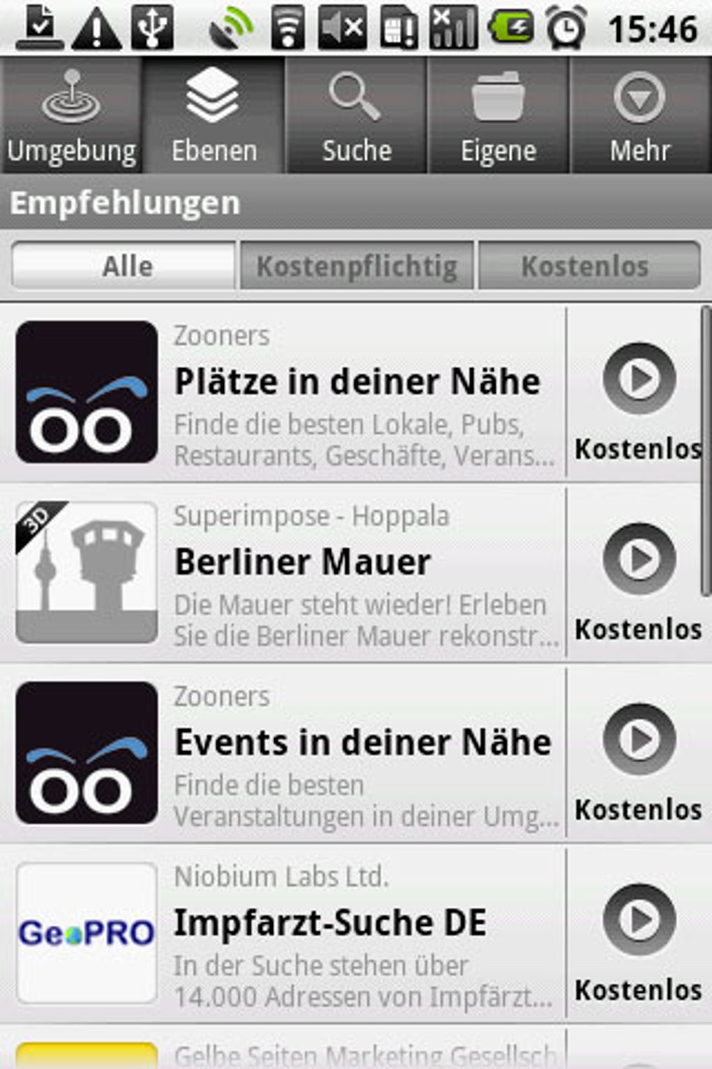 Layar Reality Browser für Android - Download
