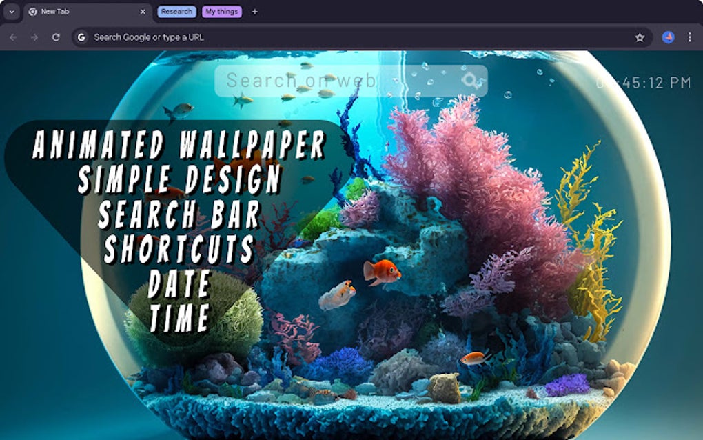 Aquarium Live Wallpaper para Google Chrome - Extensión Descargar