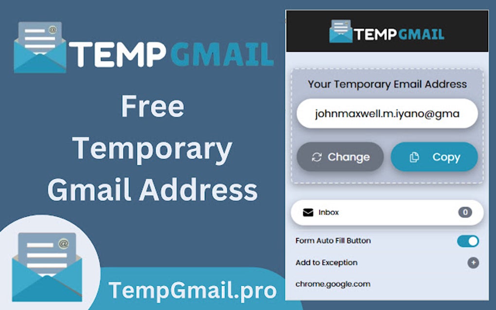 Temp Gmail - Free Temporary Gmail Address for Google Chrome - Extension ...