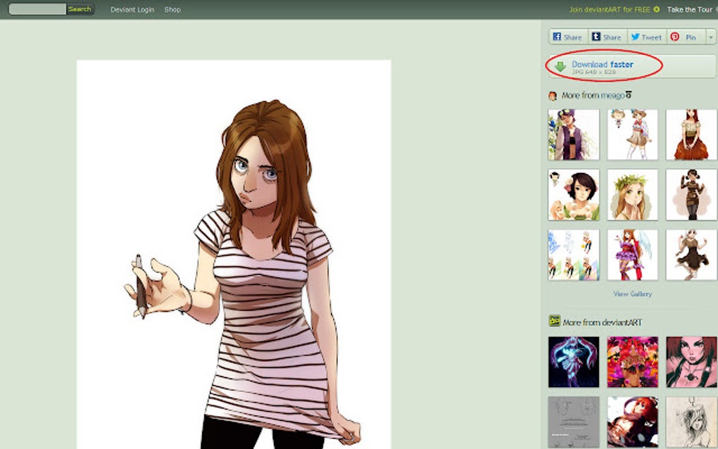 DeviantArt easy download for Google Chrome - Extension Download
