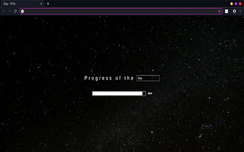Progress of the day para Google Chrome - Extensión Descargar