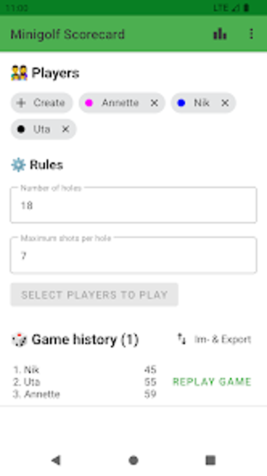 Mini Golf Scorecard for Android - Download