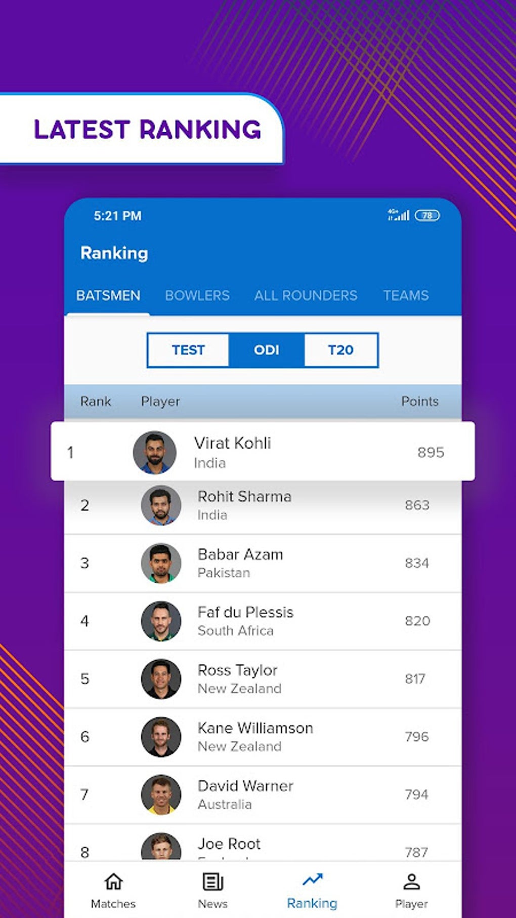 Live Cricket Scores & Schedule APK for Android - Download