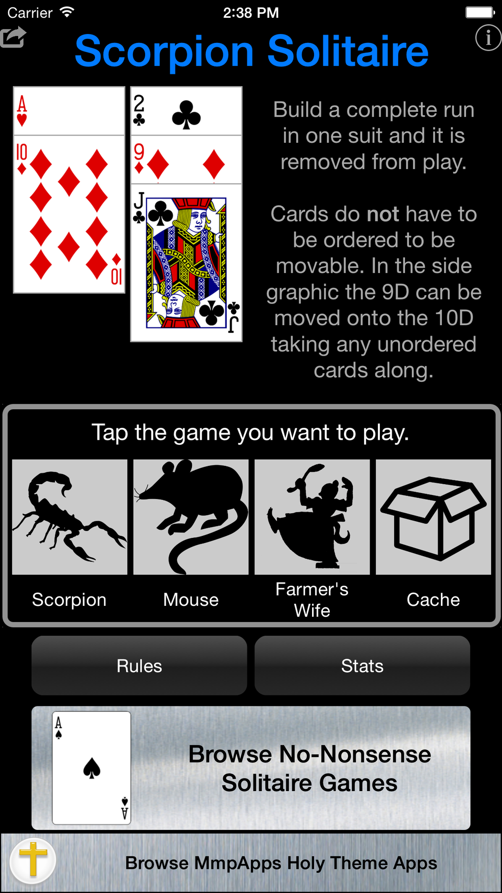 iPhone için Scorpion Solitaire - İndir