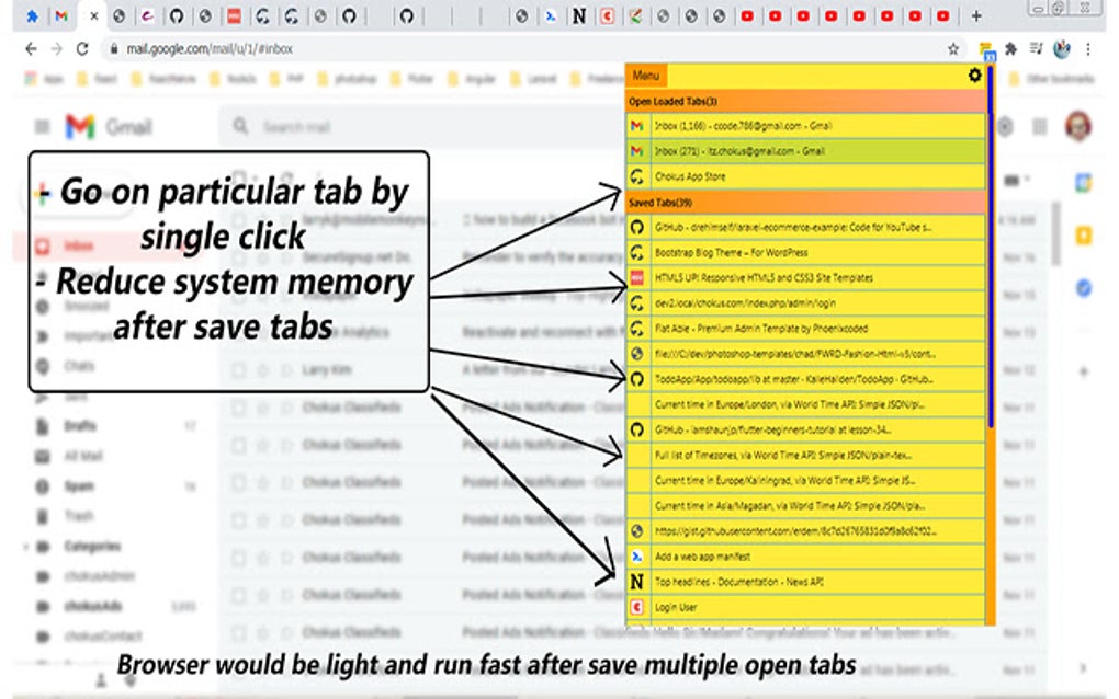 My Tabs Saver Quick Tab Chrome 