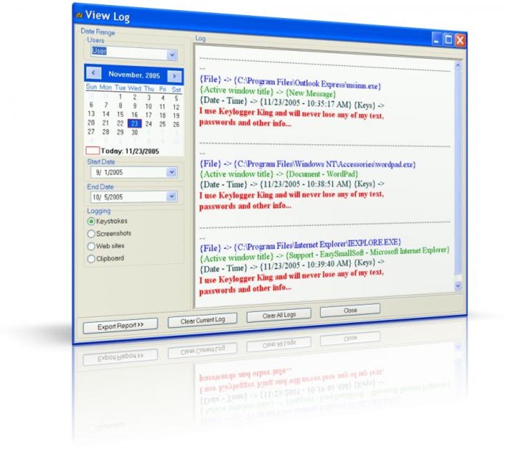 Free Keylogger King - Download