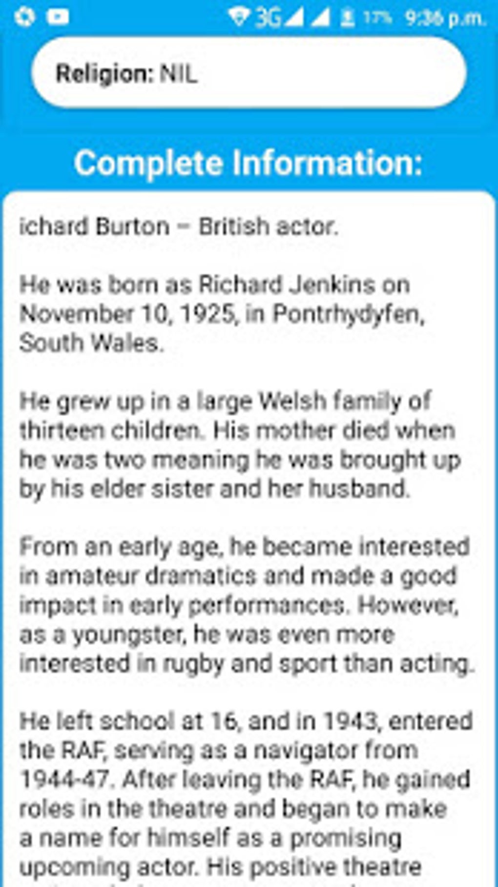 hollywood Actors Biography APK for Android - Download