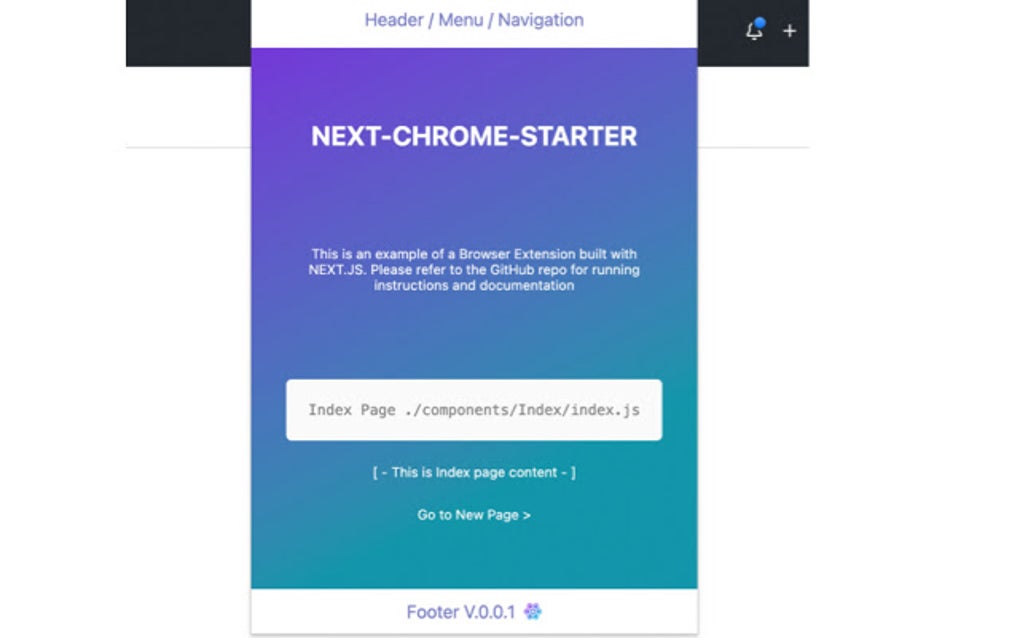 NEXT-CHROME-STARTER สำหรับ Google Chrome - ส่วนขยาย ดาวน์โหลด