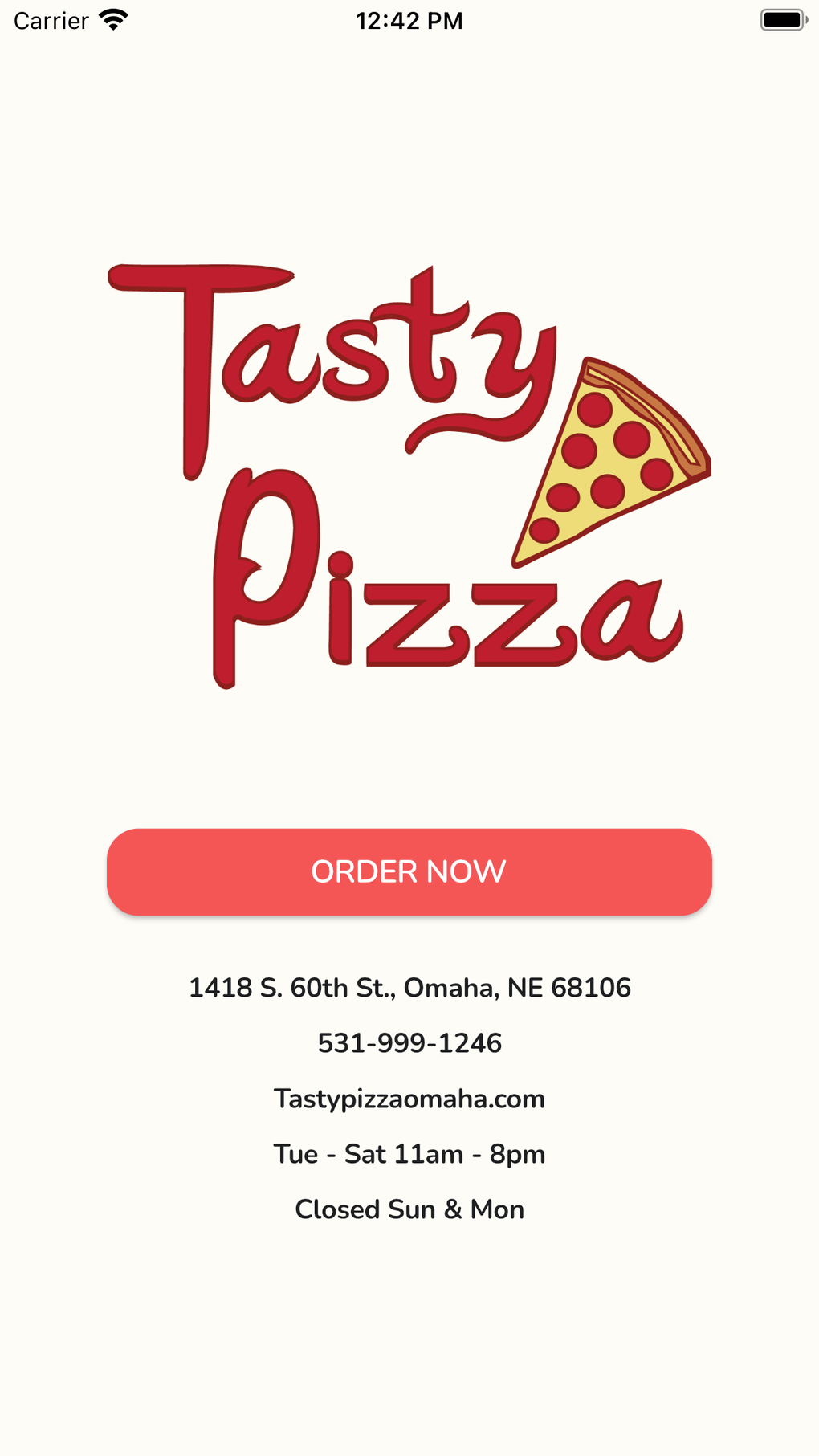 Tasty Pizza - Omaha NE para iPhone - Descargar