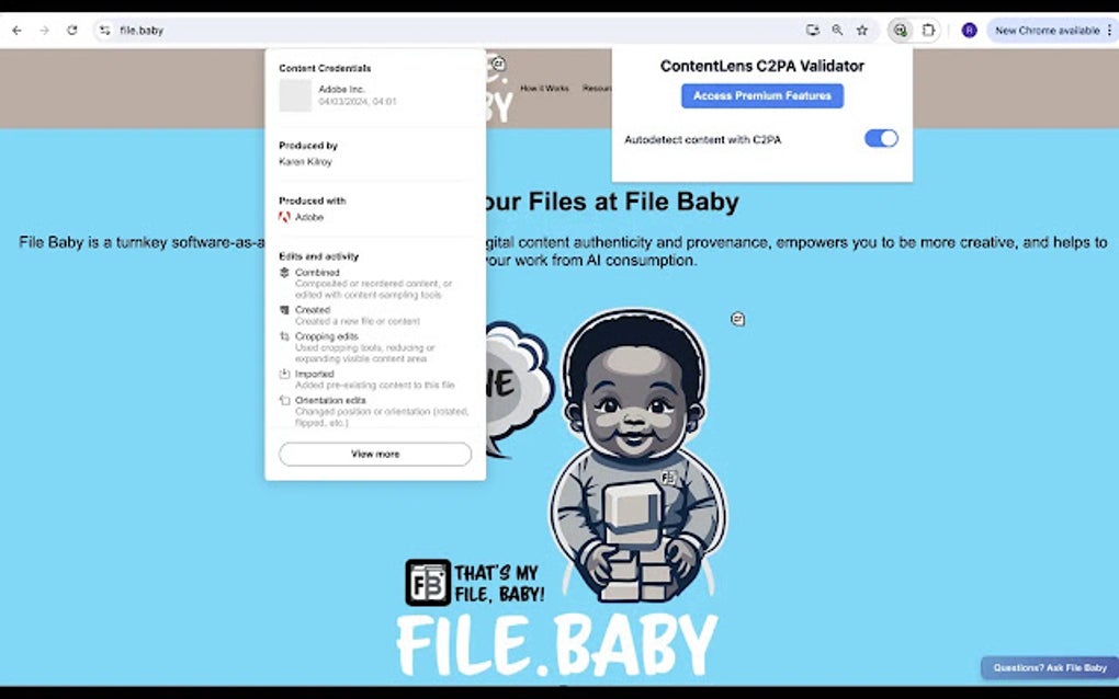 ContentLens C2PA Validator for Google Chrome - Extension Download