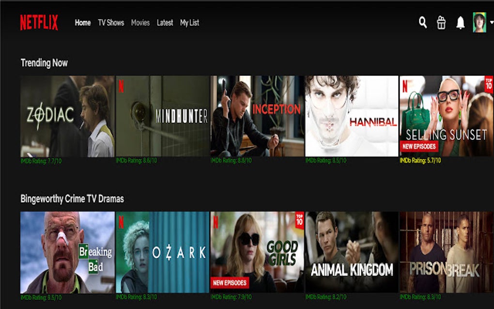 Netflix IMDb Ratings pour Google Chrome - Extension Télécharger