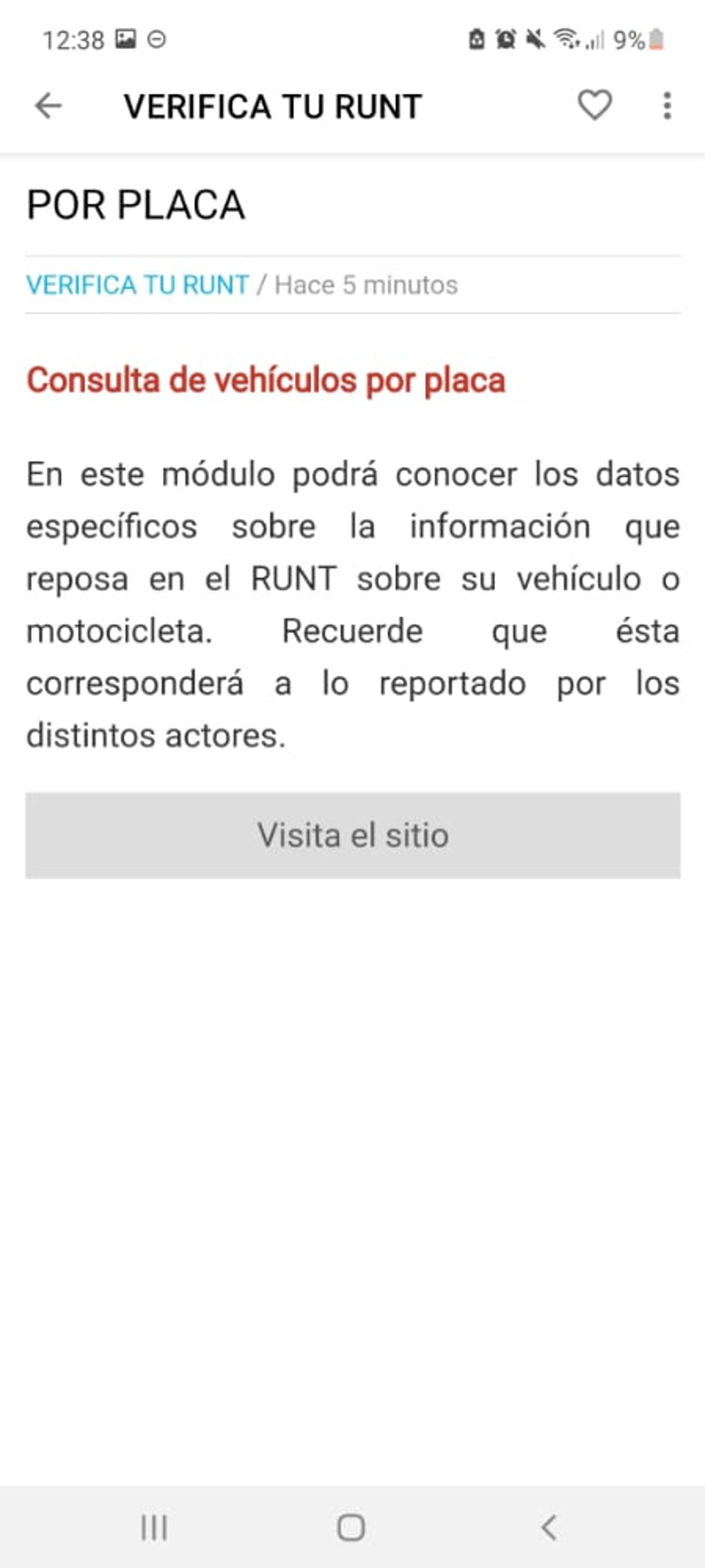 RUNT Actualizado para Android - Descargar