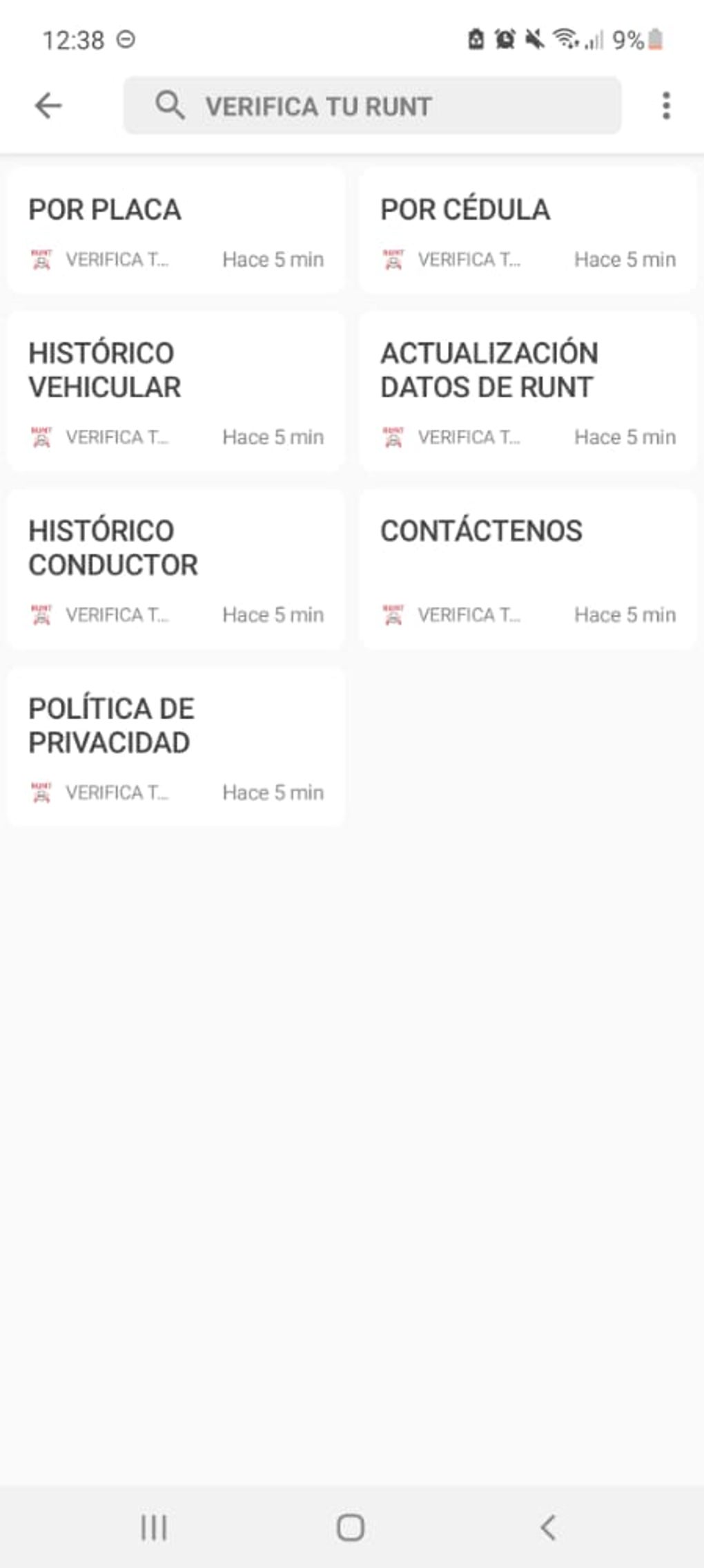 RUNT Actualizado para Android - Descargar