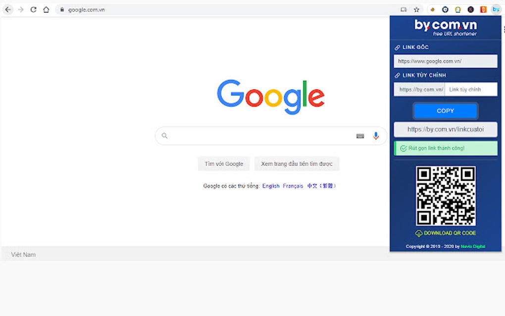 Rút gọn link dành cho Google Chrome for Google Chrome - Extension Download