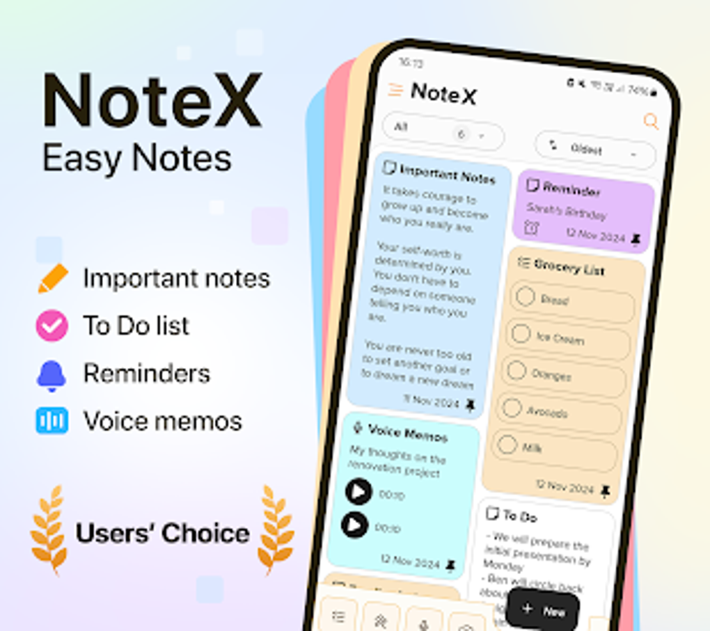 NoteX: Write Notes Plan para Android - Descargar