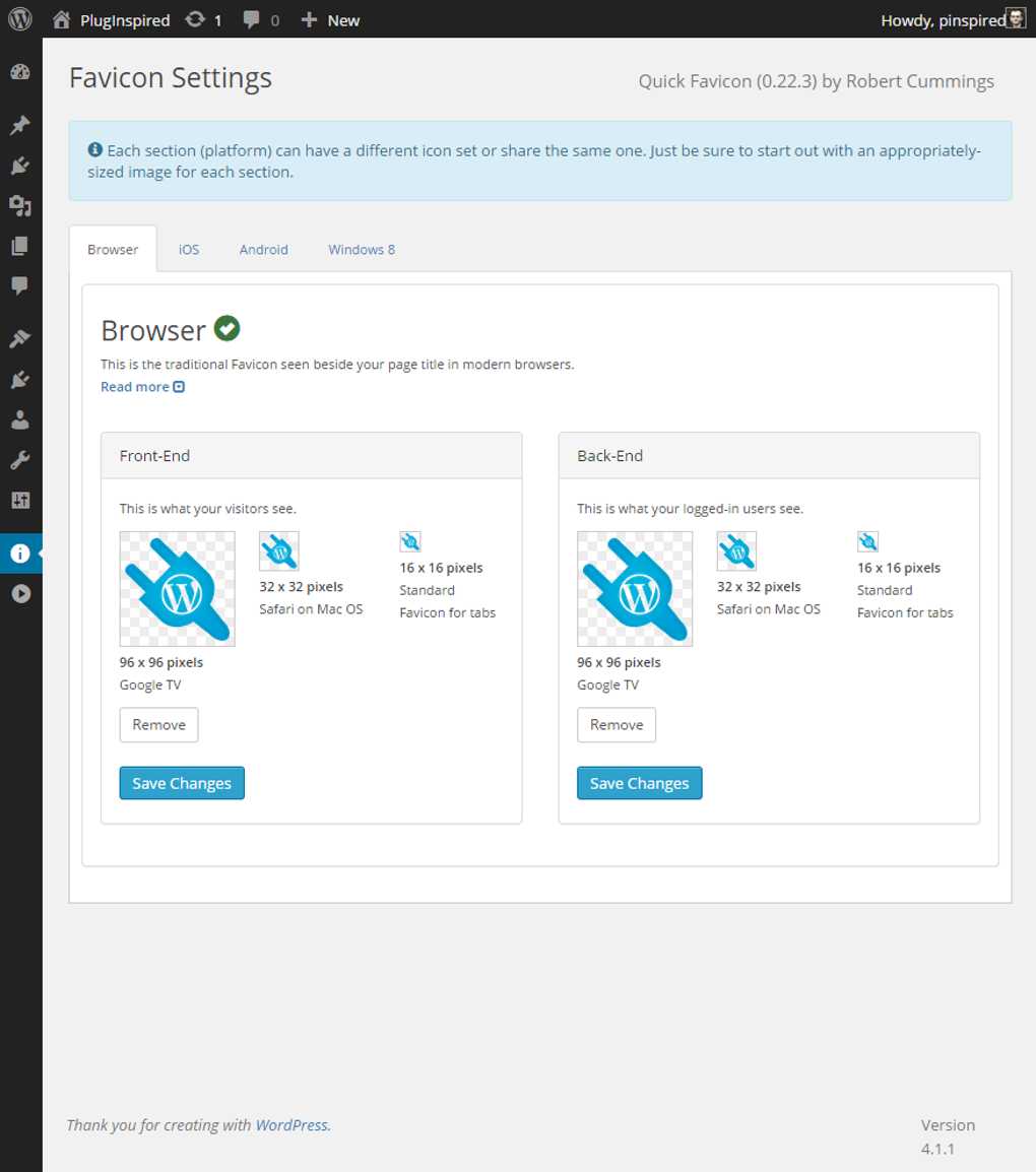 Quick Favicon for WordPress - Download