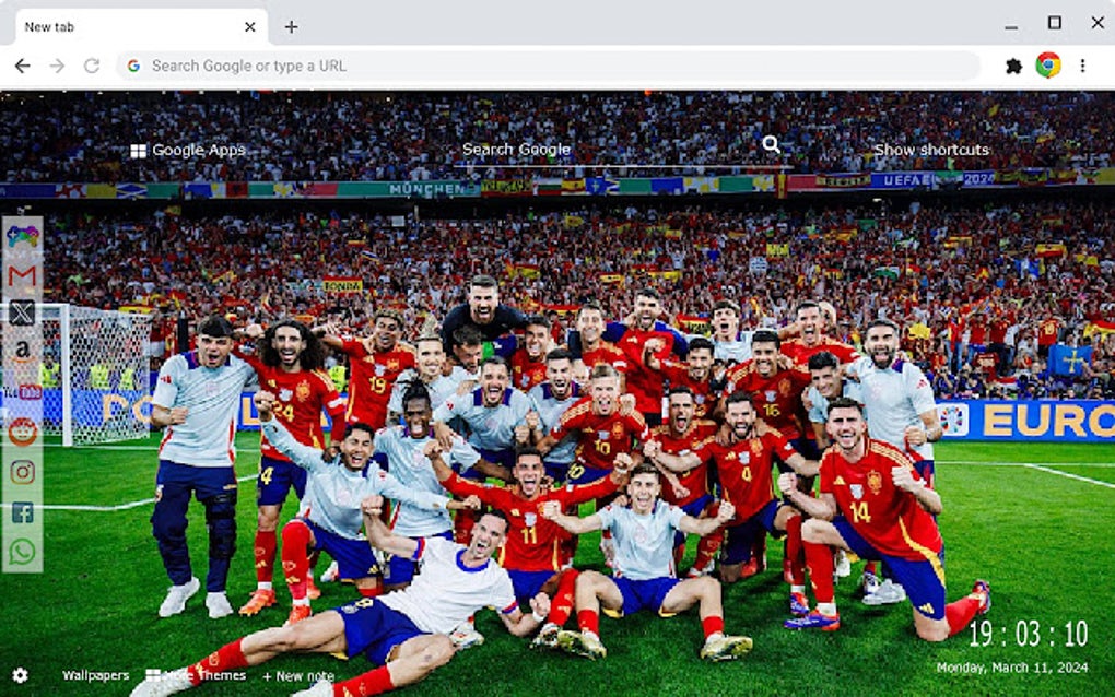 Spain National Football Team Euro 2024 New Tab Extension para Google ...