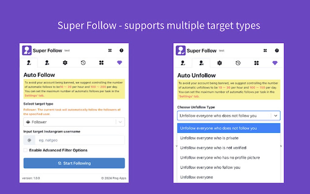 Super Follow สำหรับ Google Chrome - ส่วนขยาย ดาวน์โหลด