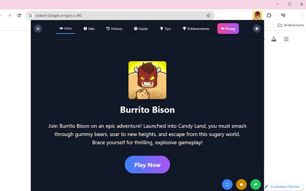 Burrito Bison Unblocked Game สำหรับ Google Chrome - ส่วนขยาย ดาวน์โหลด