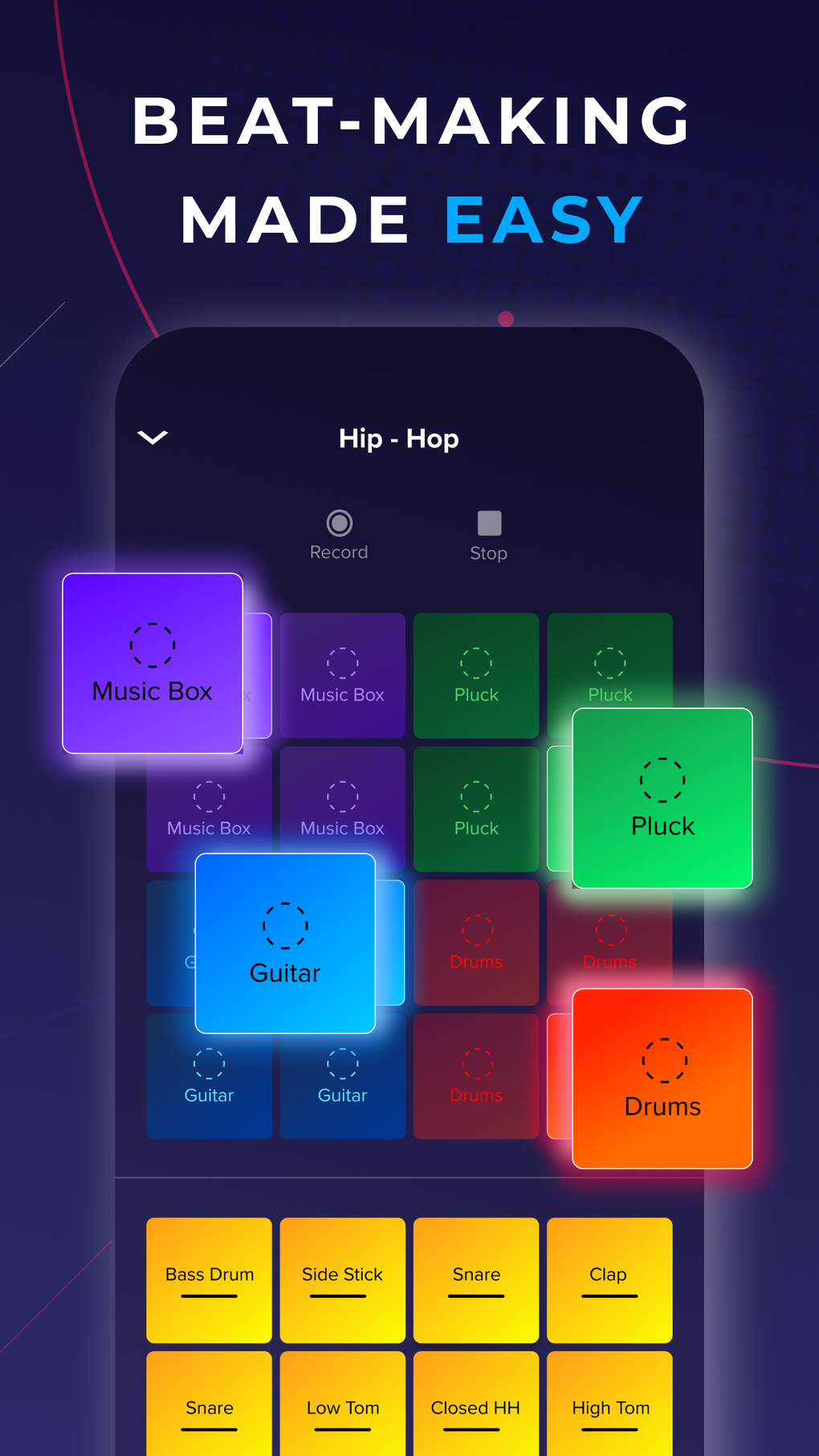 Bump: Drumpad BeatMaking App для iPhone — Скачать