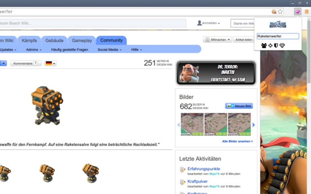 Boom Beach Search for Google Chrome - Extension Download