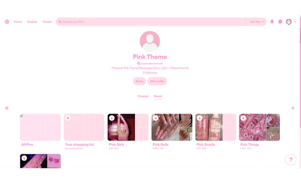 JC P Pink Light Theme for Google Chrome - Extension Download