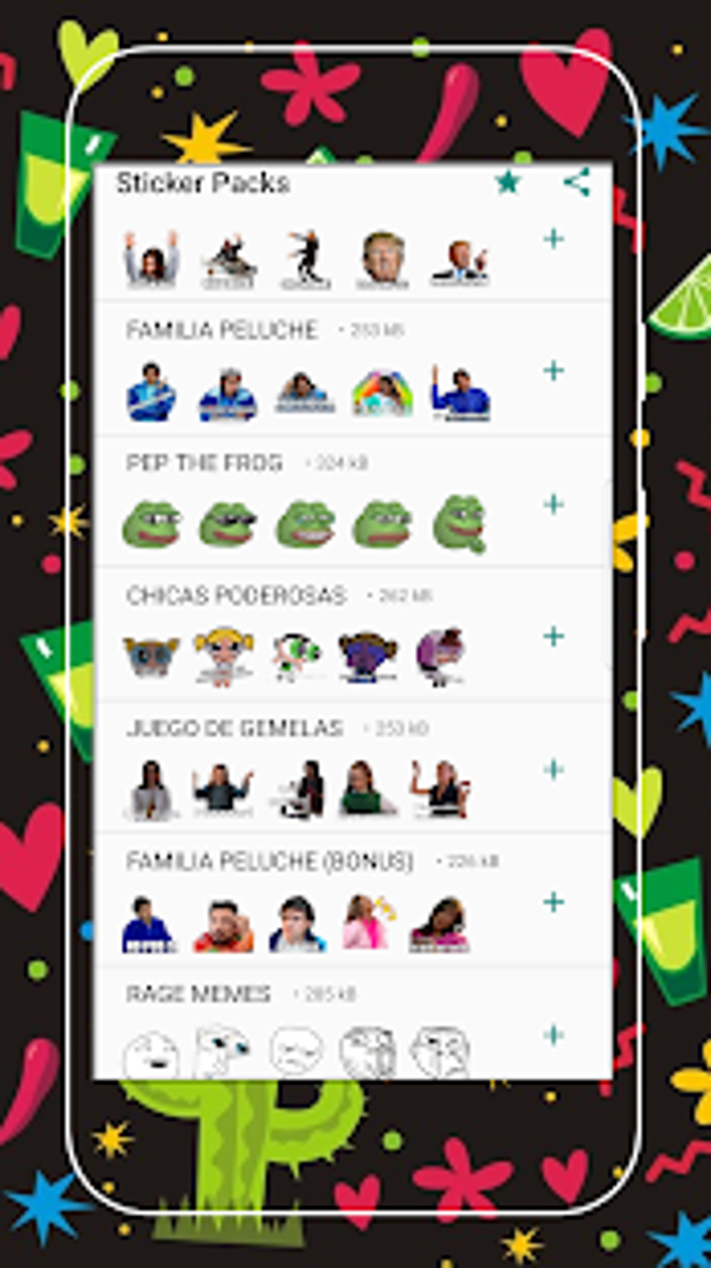 Nuevos Stickers Graciosos - Memes con Frases para Android - Descargar