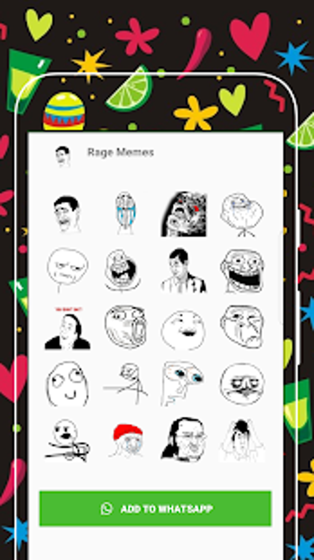 Nuevos Stickers Graciosos - Memes con Frases para Android - Descargar