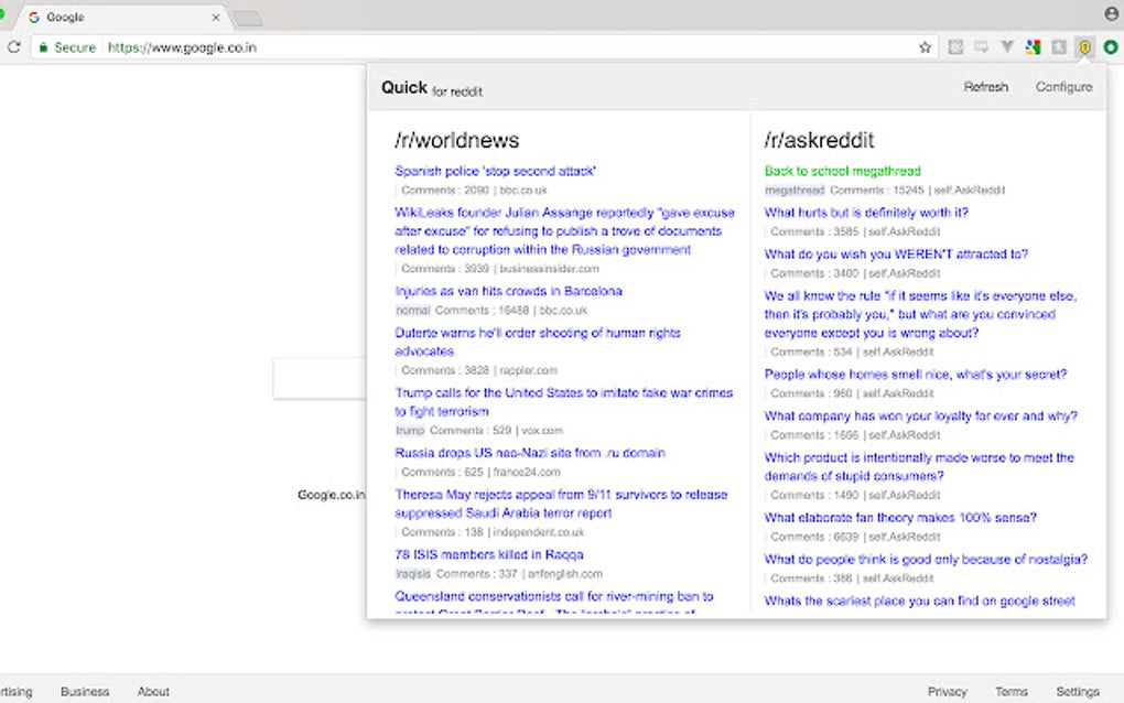 Quick For Reddit for Google Chrome - Extension Download
