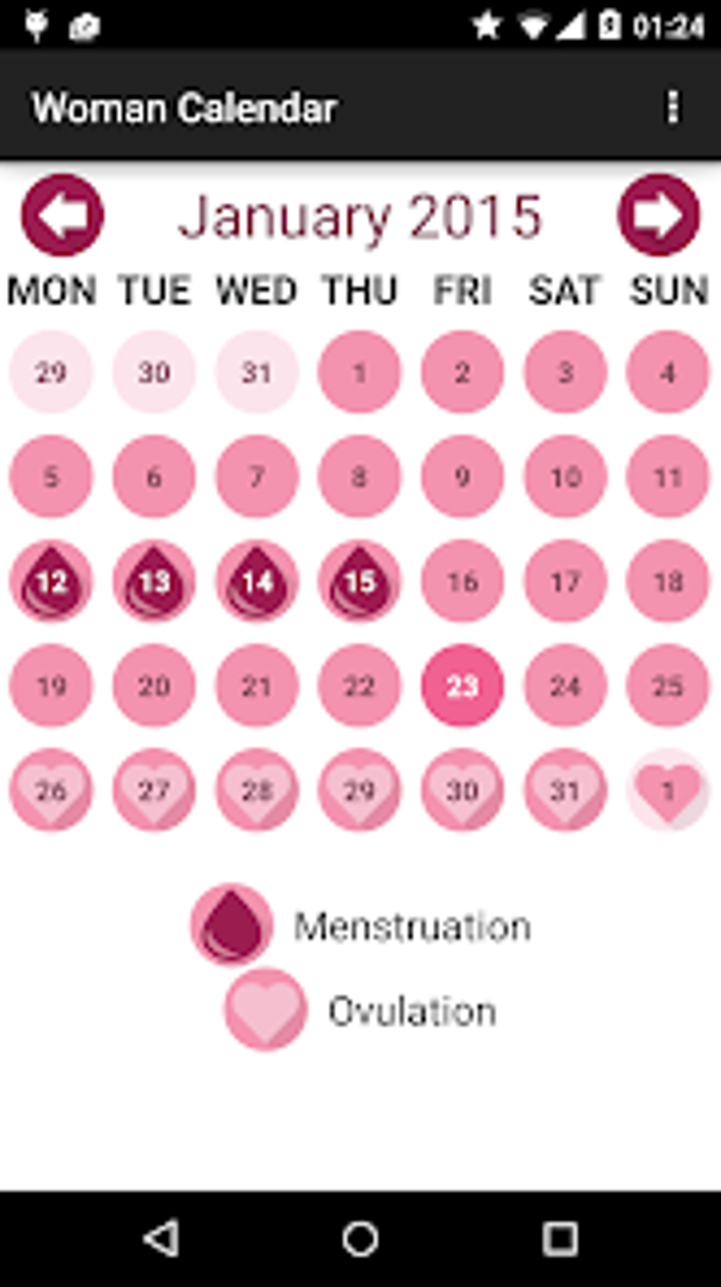 Android 용 Woman Calendar - 다운로드
