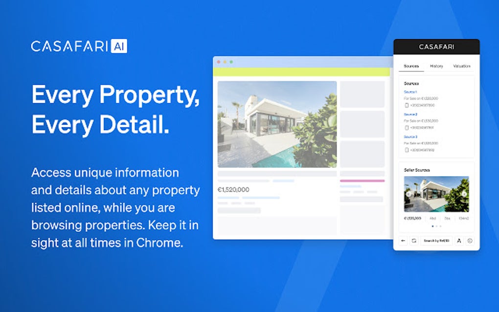 CASAFARI AI - Every Property, Every Detail cho Google Chrome - Tiện ích mở rộng Tải về