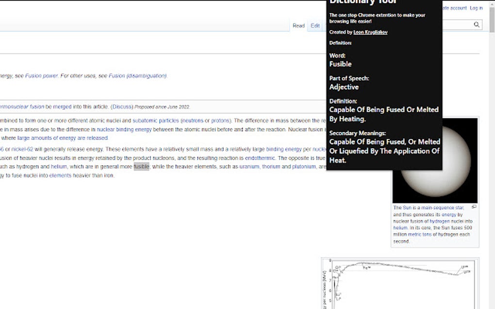 Dictionary Tool para Google Chrome - Extensión Descargar