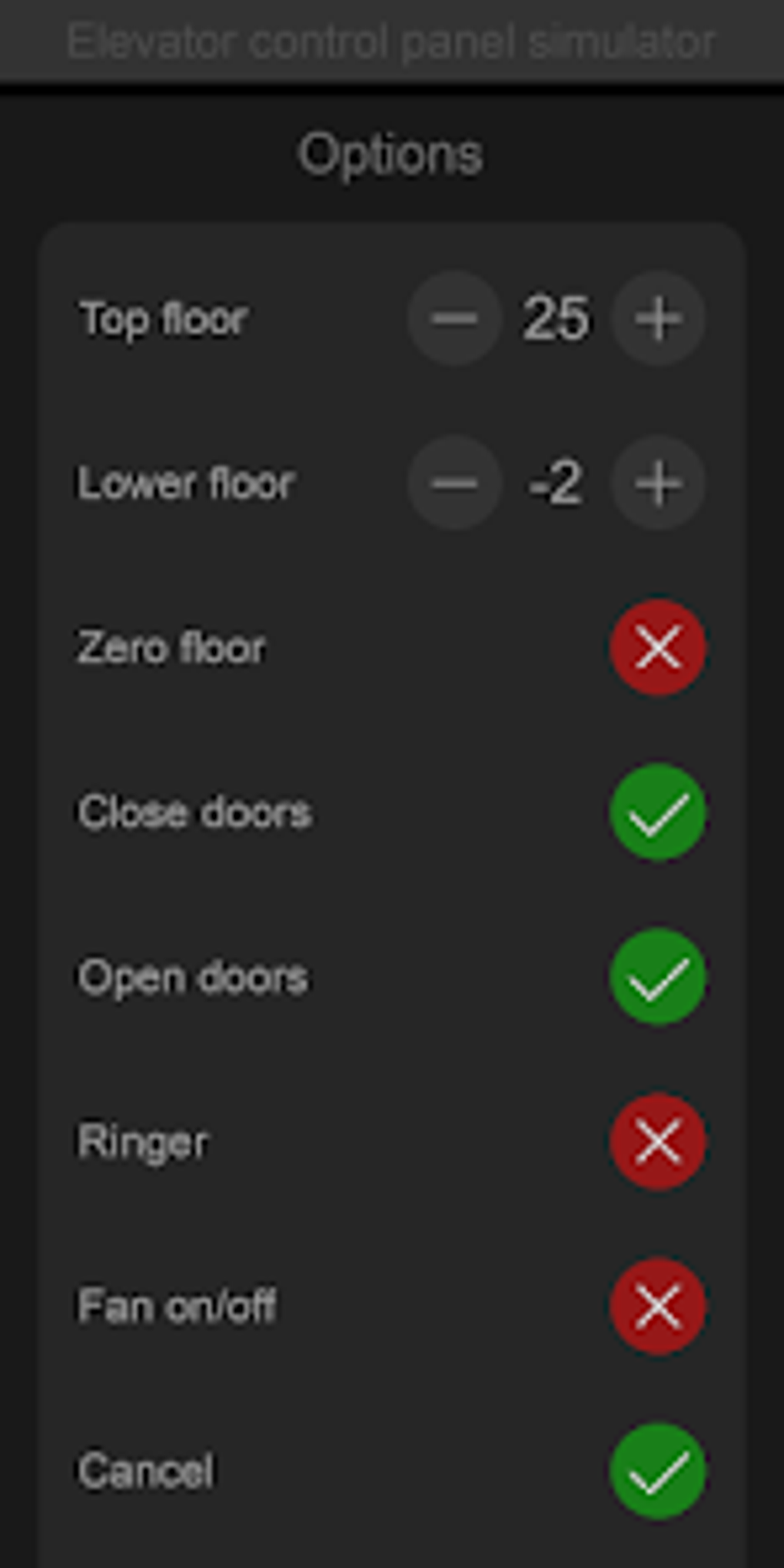 Elevator panel simulator for Android - Download