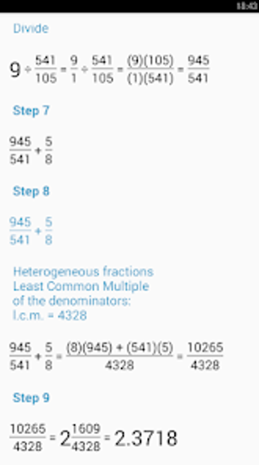 Fraction Calculator Android fraction-calculator-android