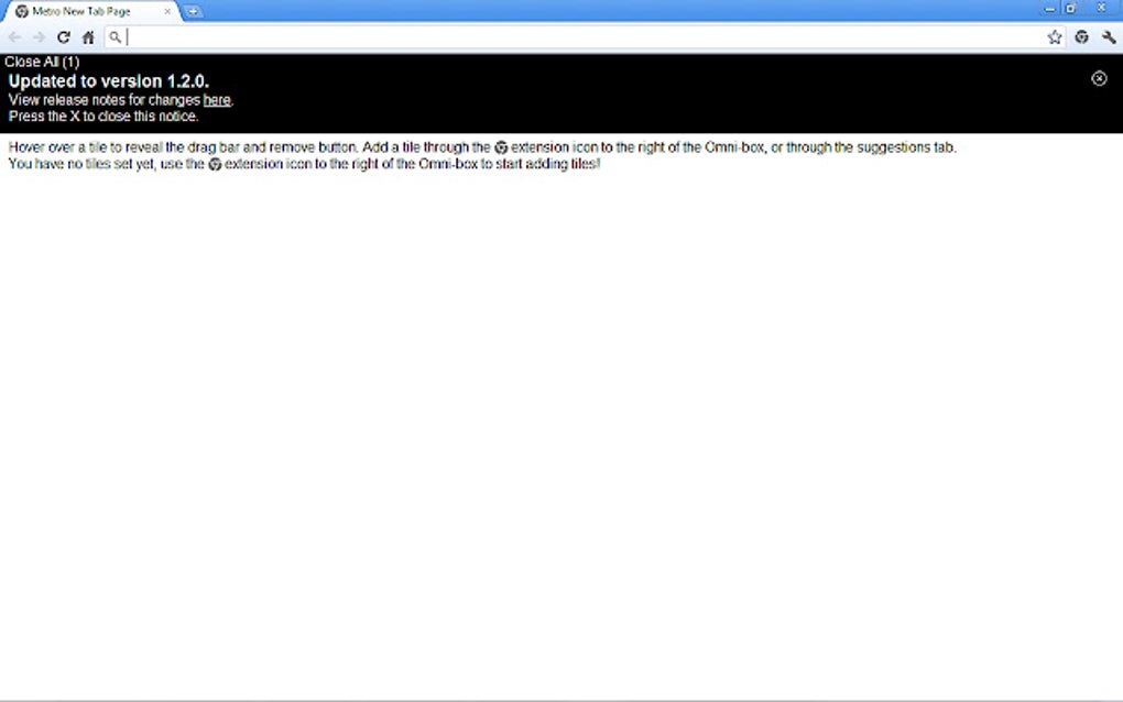 Metro New Tab Page for Google Chrome - Extension Download